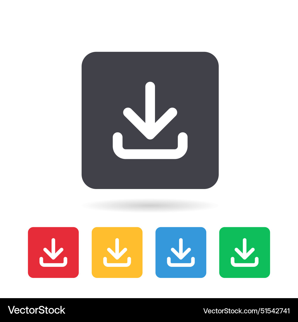 Download icon or load data symbol Royalty Free Vector Image