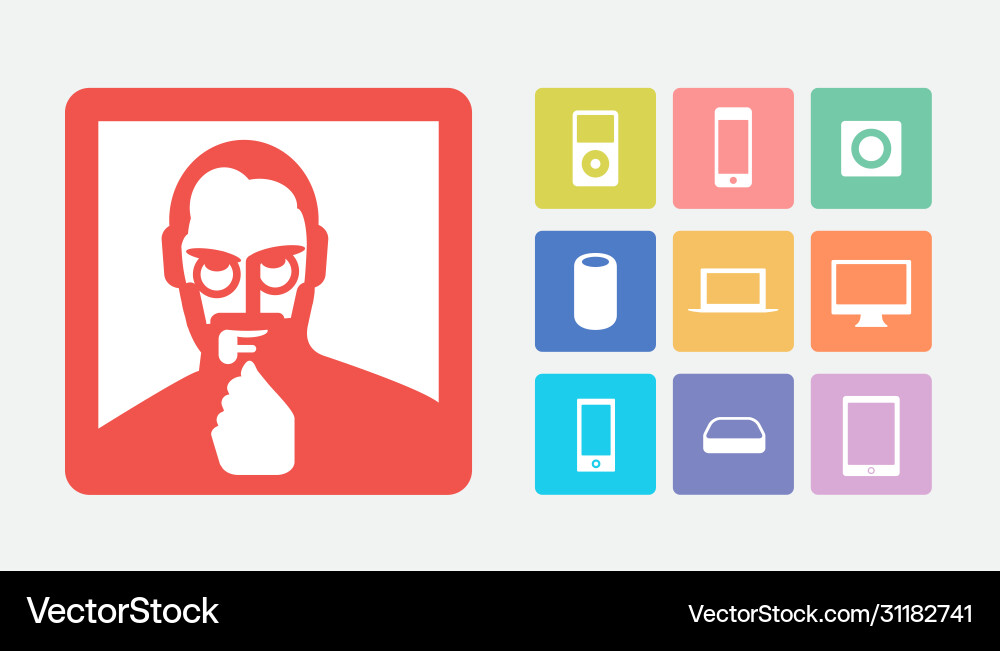 Iconic device symbols Royalty Free Vector Image