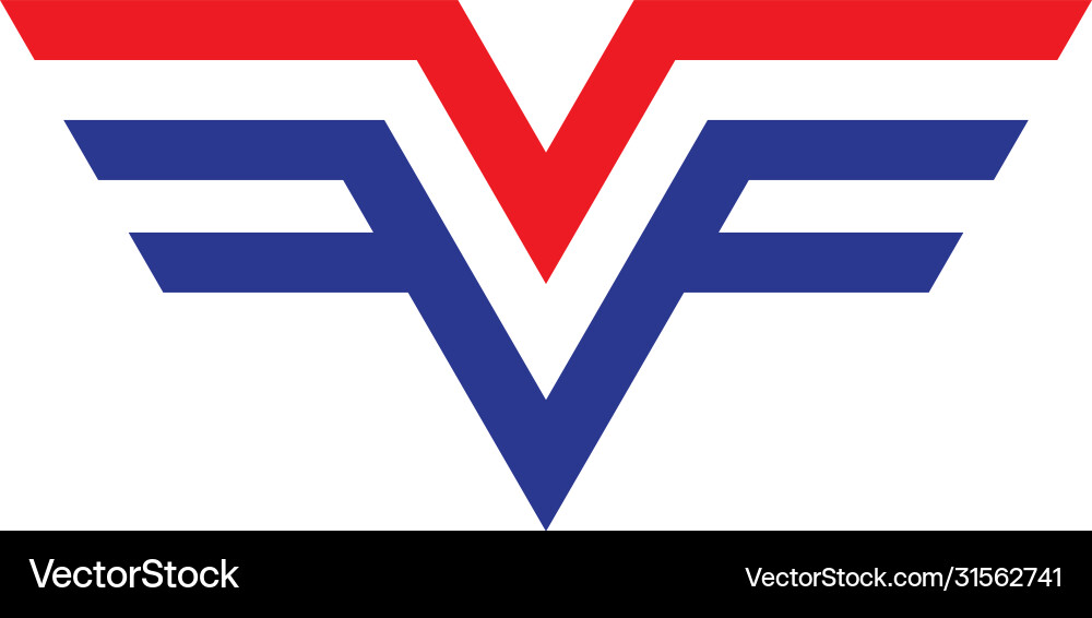 V Wing Logo - Abstract Lettermark Royalty Free Vector Image