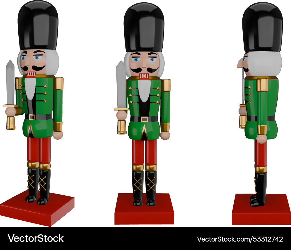 3d sword nutcracker Royalty Free Vector Image - VectorStock