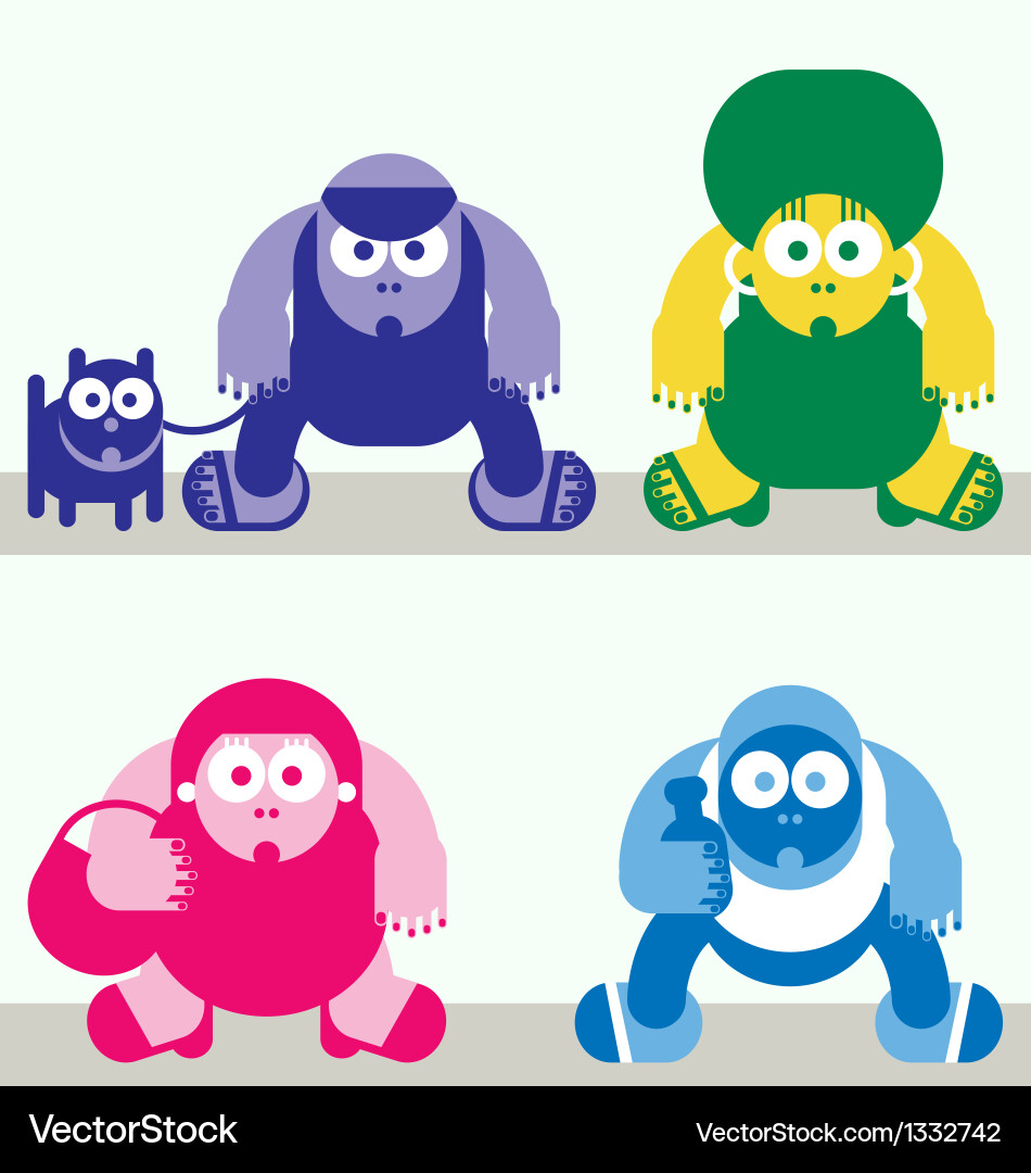 Characters Royalty Free Vector Image - VectorStock