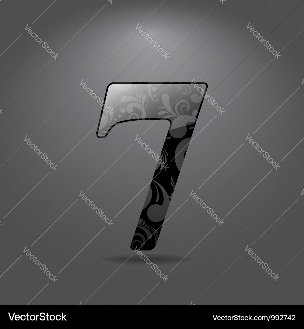 Digit seven Royalty Free Vector Image - VectorStock