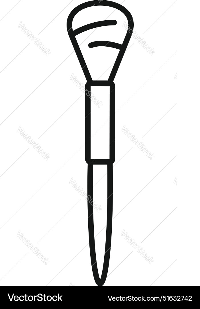 Makeup brush drawing beauty tool for applying Vector Image