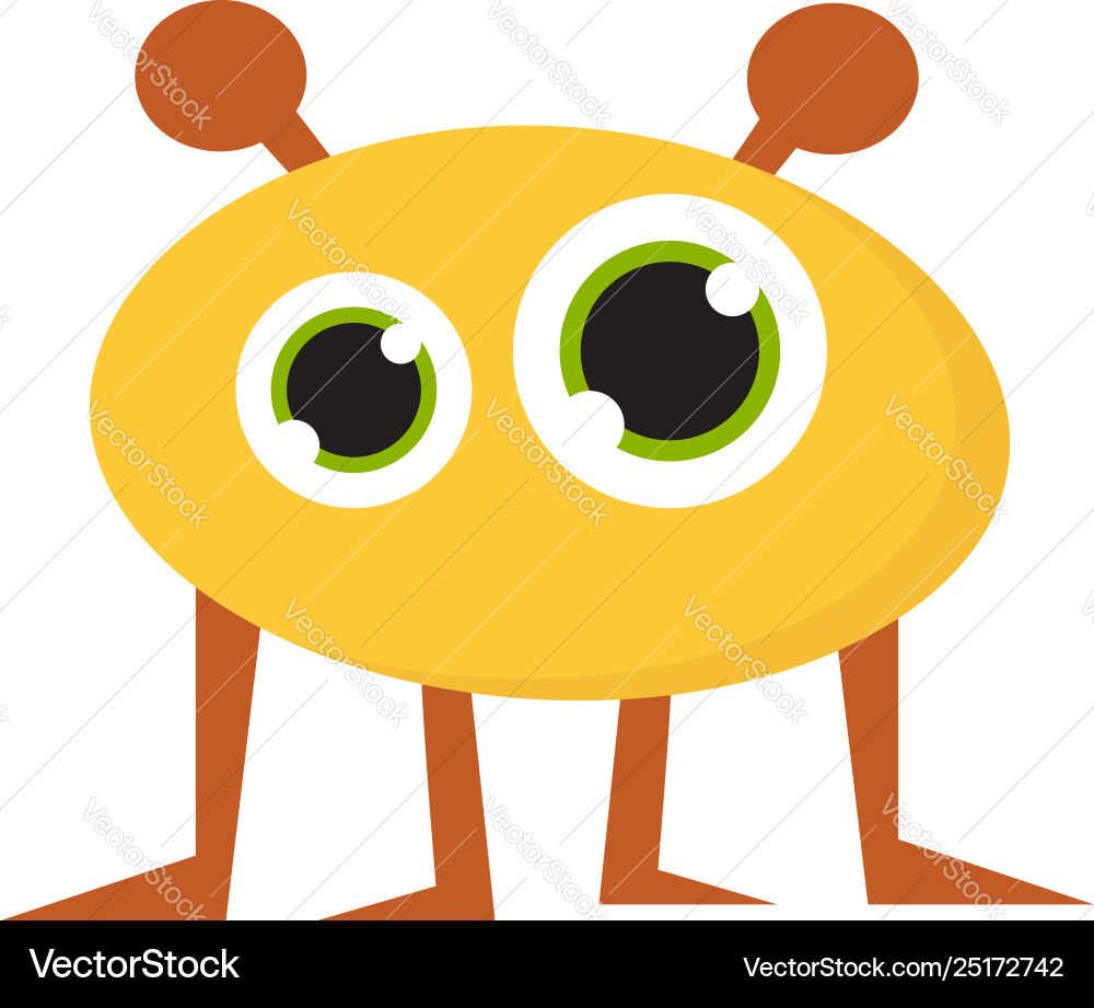 Monster with four legs or color – Royalty-Free Vector | VectorStock