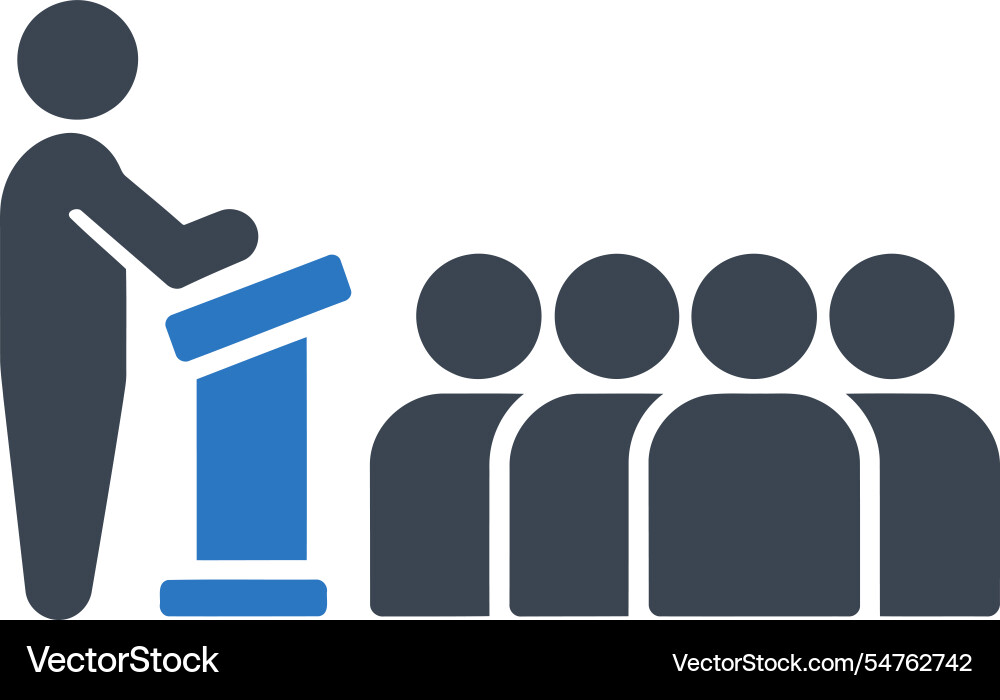 Öffentliches Sprechen Icon Lizenzfreies Vektorbild