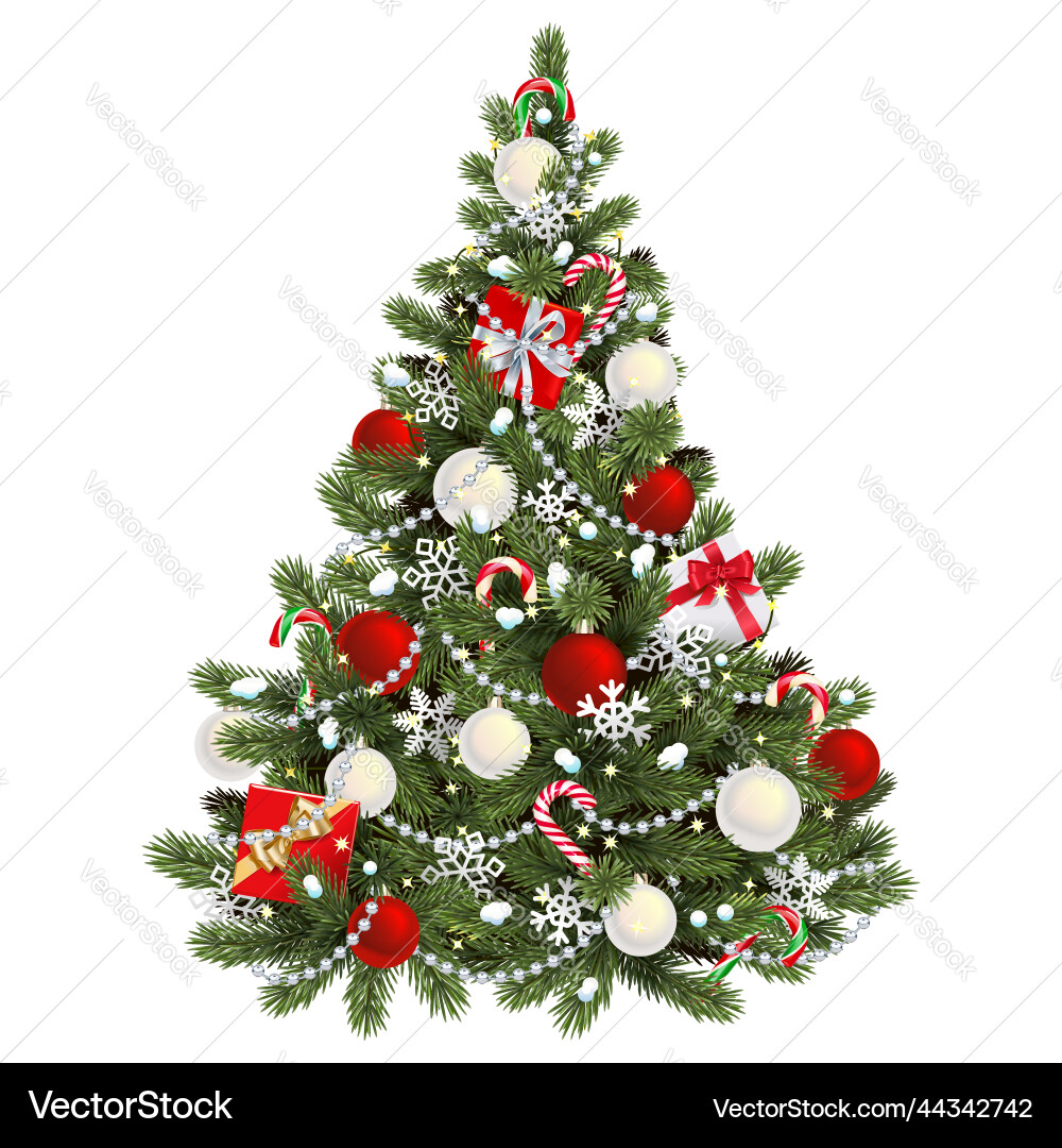 Snowy christmas tree concept Royalty Free Vector Image
