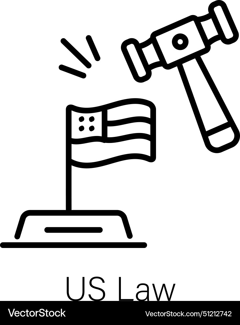 Us law Royalty Free Vector Image - VectorStock