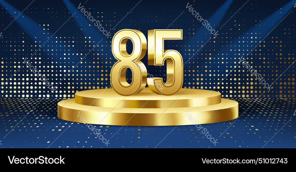 85th year anniversary background Royalty Free Vector Image