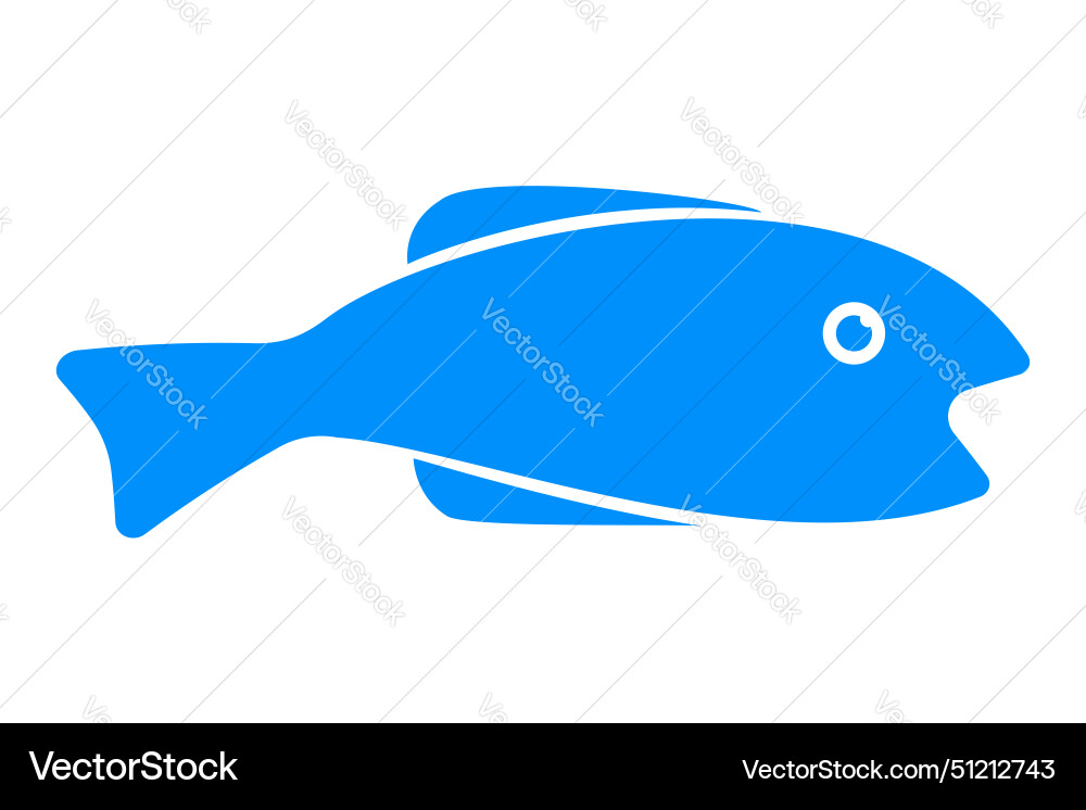 Fish or seafood simple icon symbol Royalty Free Vector Image