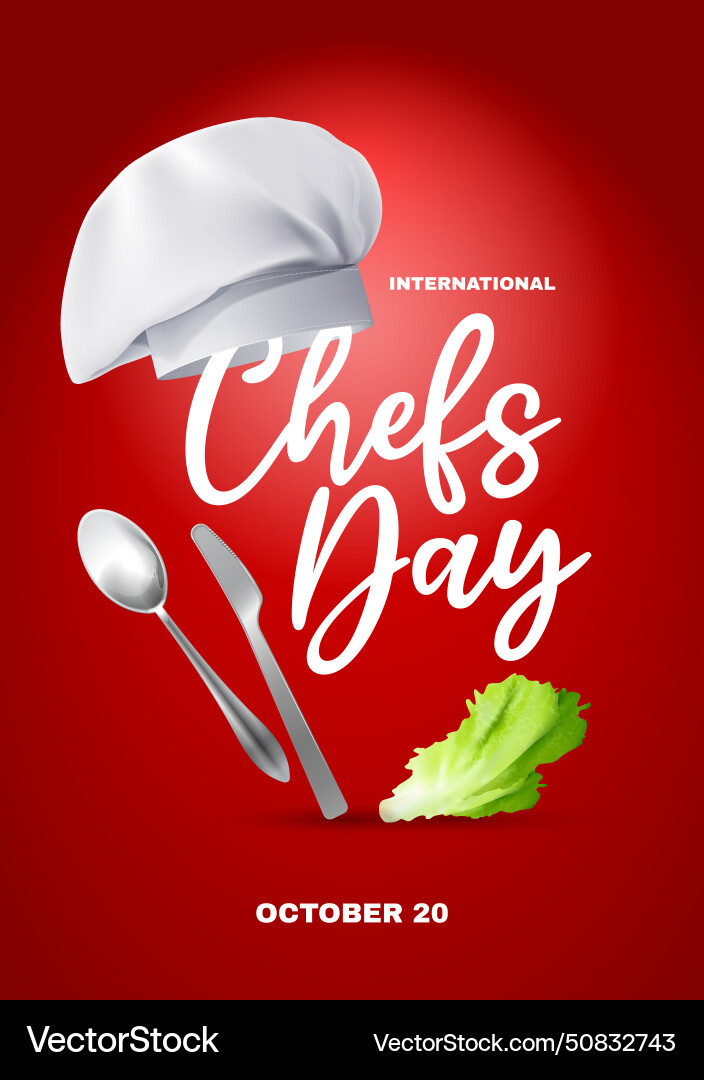 International chefs day poster Royalty Free Vector Image