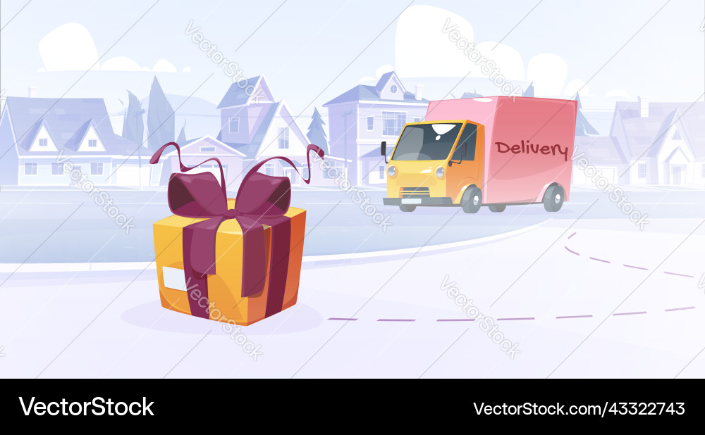 Parcel delivery service fast shipping concept Vector Image