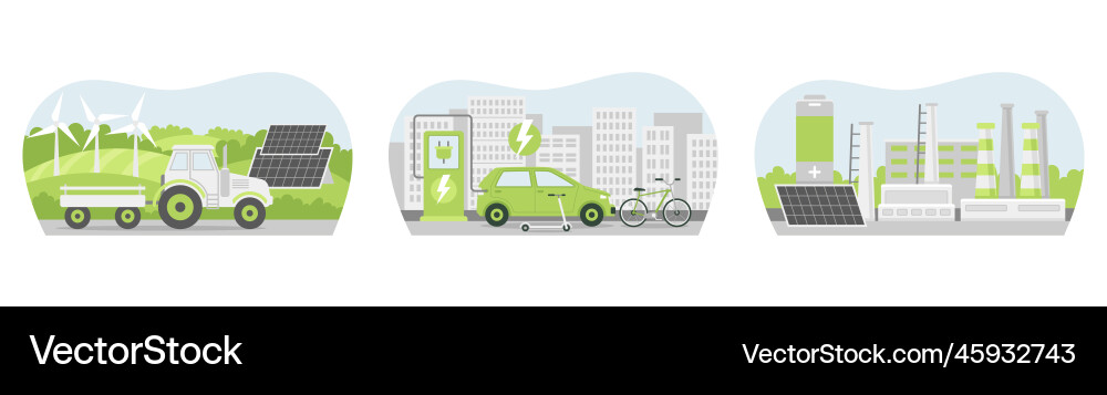 Sustainability set Royalty Free Vector Image - VectorStock