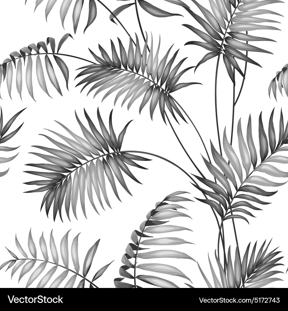 Tropical Palm Leaf Pattern Royalty Free Vector Image