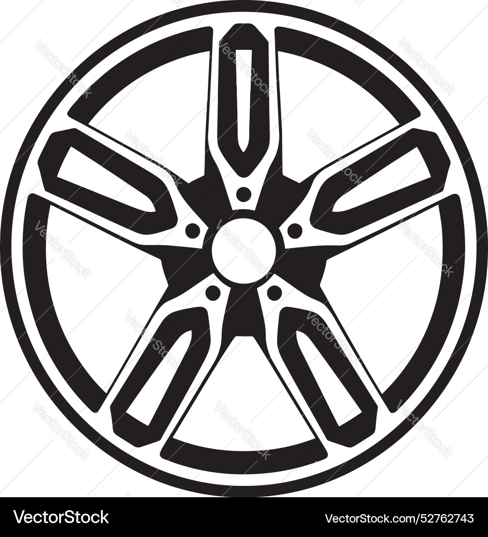 Wheel wizardry magical alloy logo design Vector Image