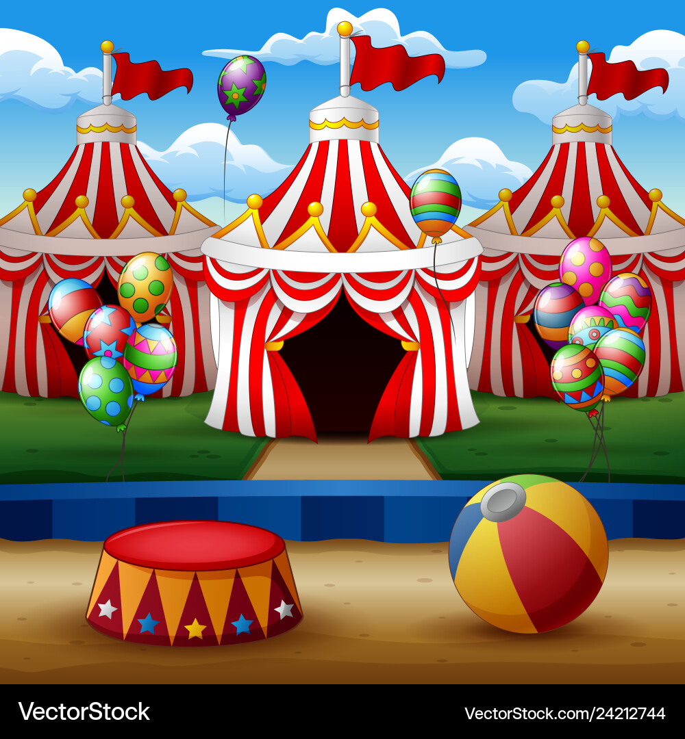 Cartoon Circus Arena Royalty Free Vector Image