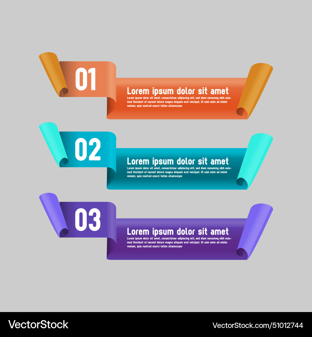 Color gradient labels banner infographic element – Free Vector ...