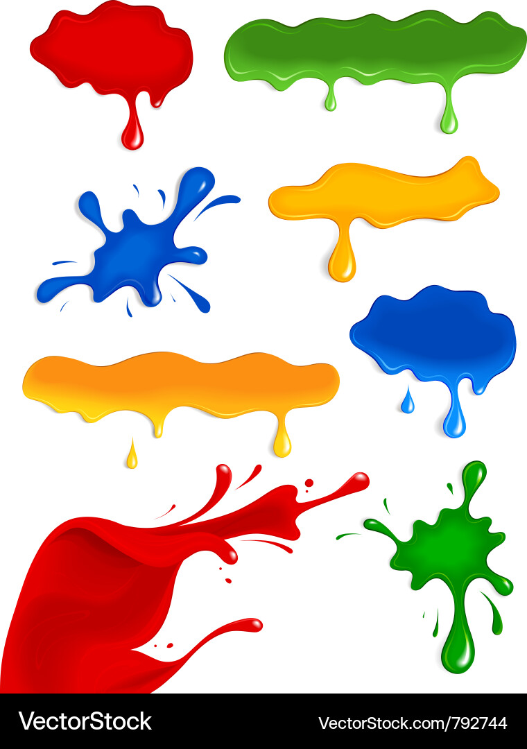 Colour paints Royalty Free Vector Image - VectorStock