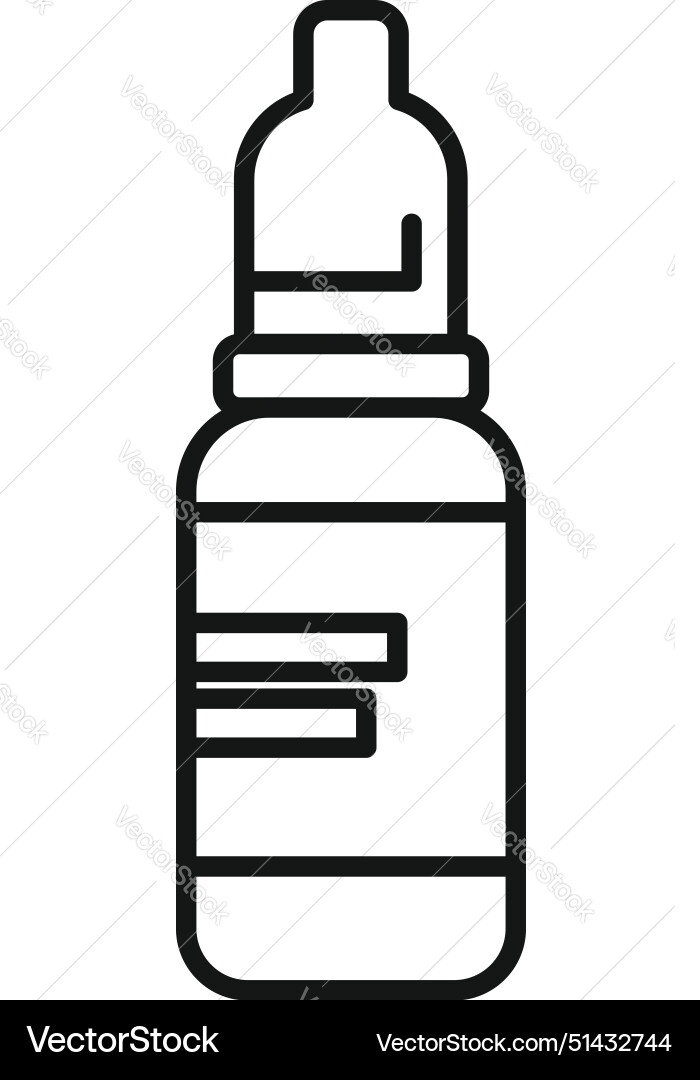 Eye dropper bottle line icon Royalty Free Vector Image