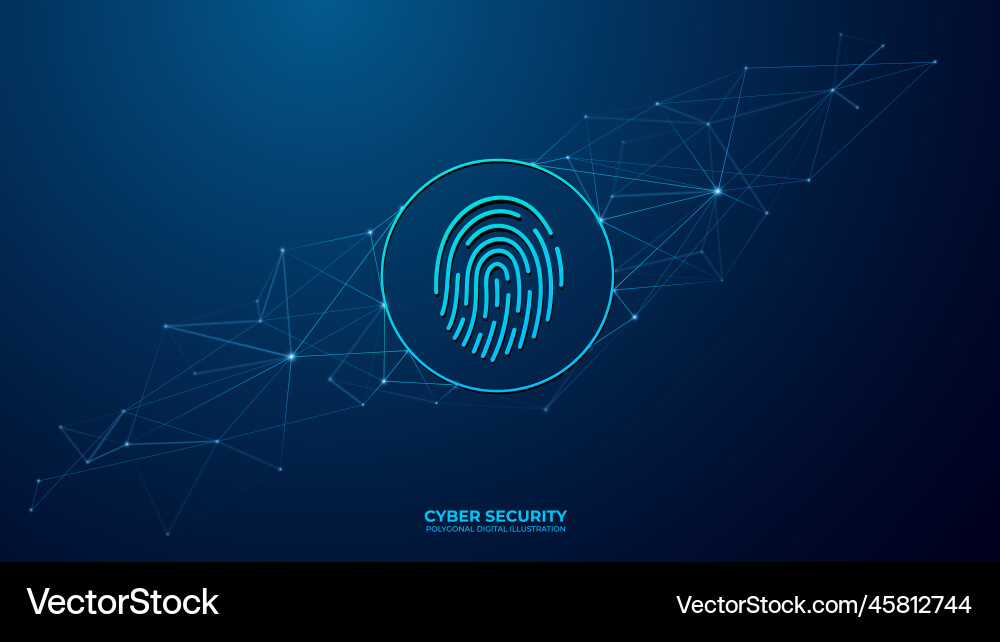 Fingerprint cyber security digital technology Vector Image