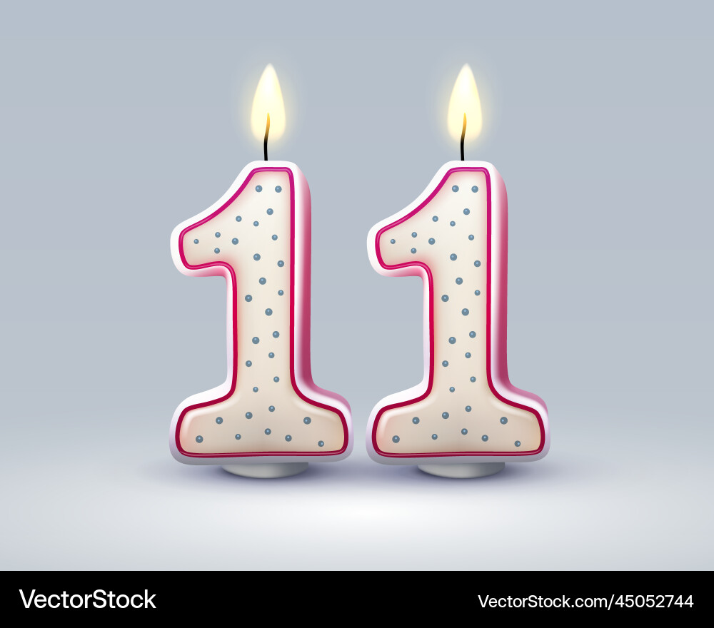 Happy birthday years 11 anniversary Royalty Free Vector