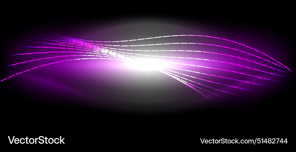 Neon wave lines with blend effect Royalty Free Vector Image