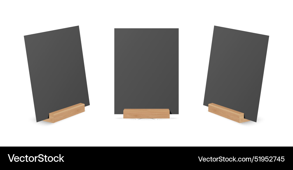 3d realistic black a4 empty blank paper sheet Vector Image