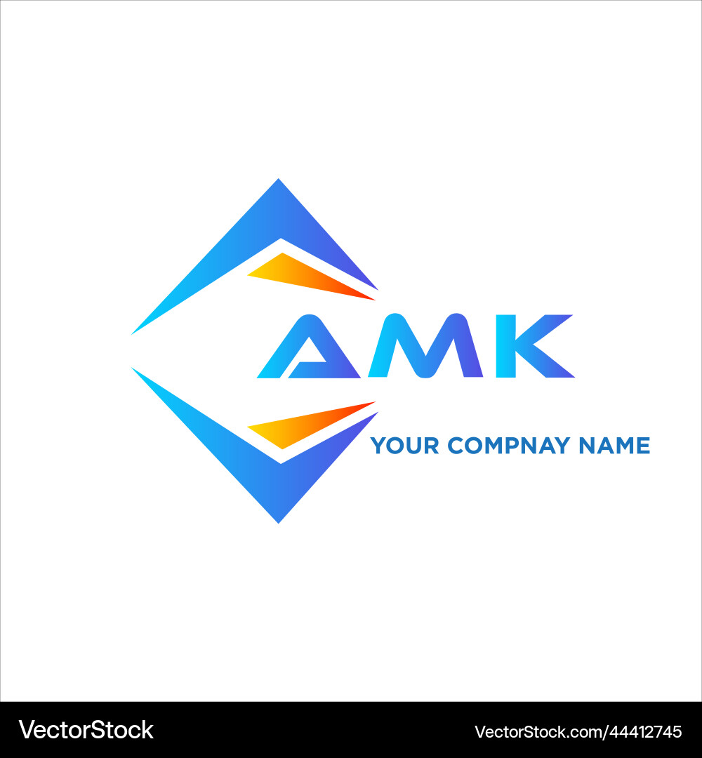 Amk abstract technology logo design on white Vector Image
