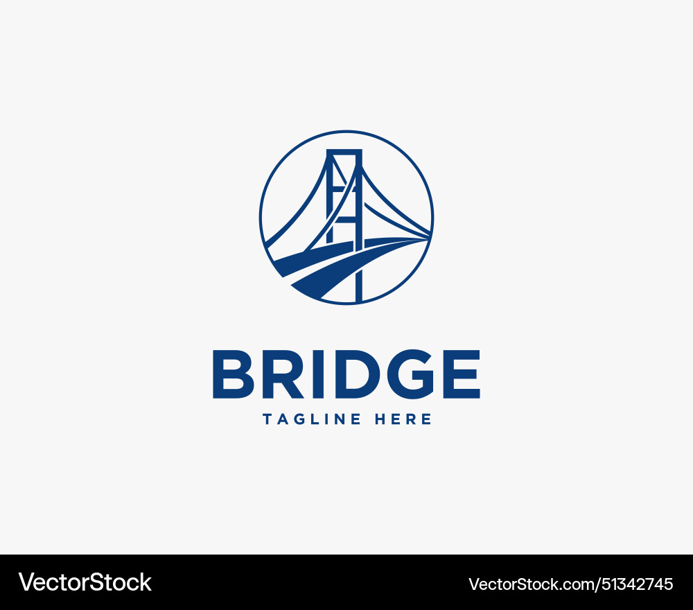 Bridge logo icon design Royalty Free Vector Image