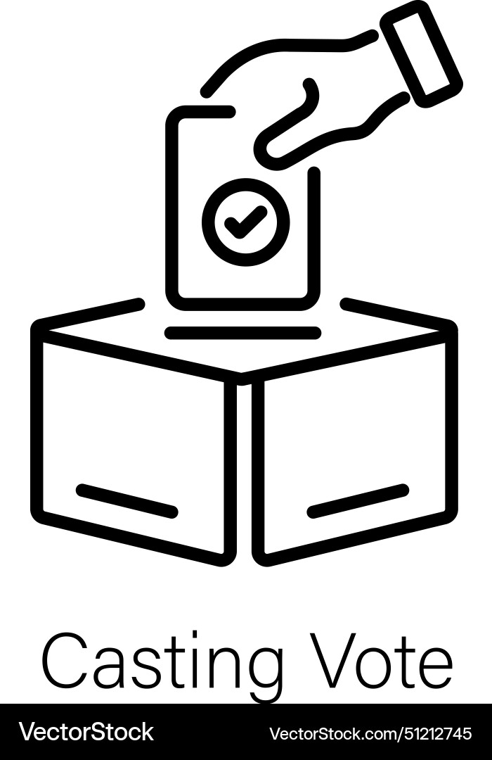 Casting vote Royalty Free Vector Image - VectorStock