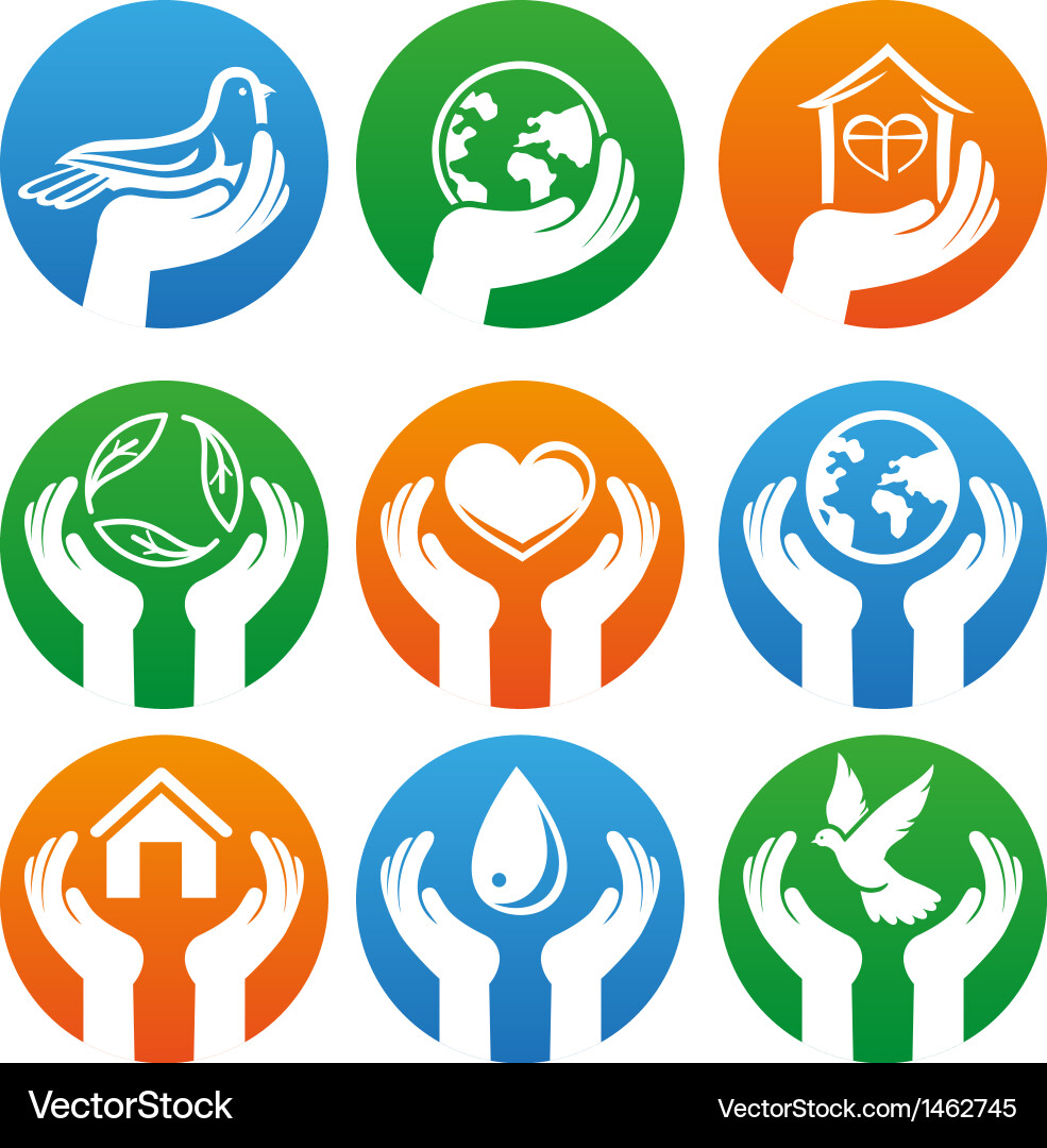 Charity signs and logos Royalty Free Vector Image