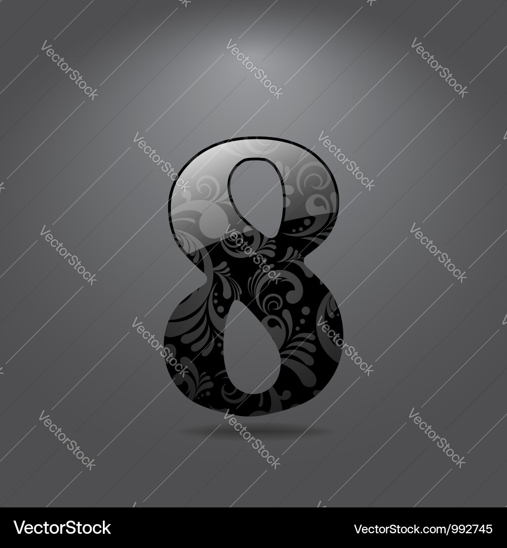 Digit eight Royalty Free Vector Image - VectorStock