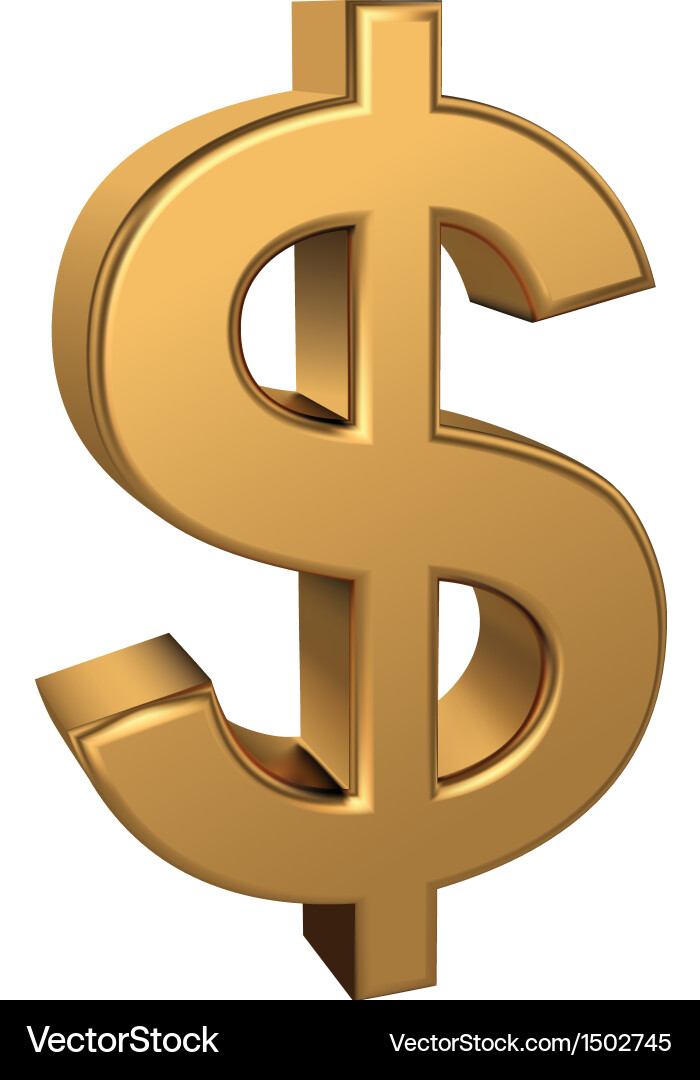 Gold Money Signs Clip Art
