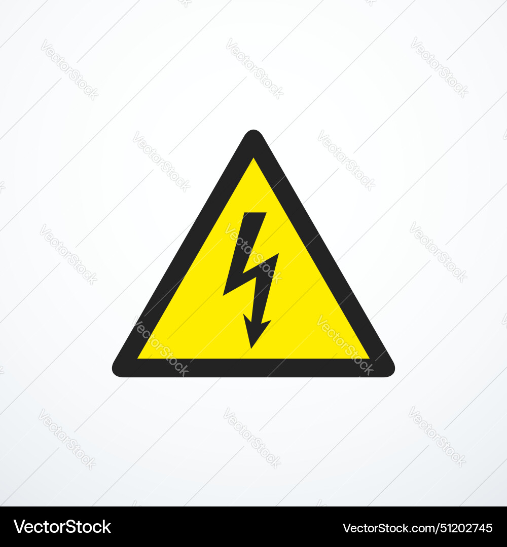 High voltage warning sign Royalty Free Vector Image
