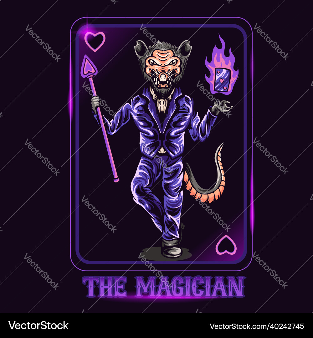Rat magician art Royalty Free Vector Image - VectorStock