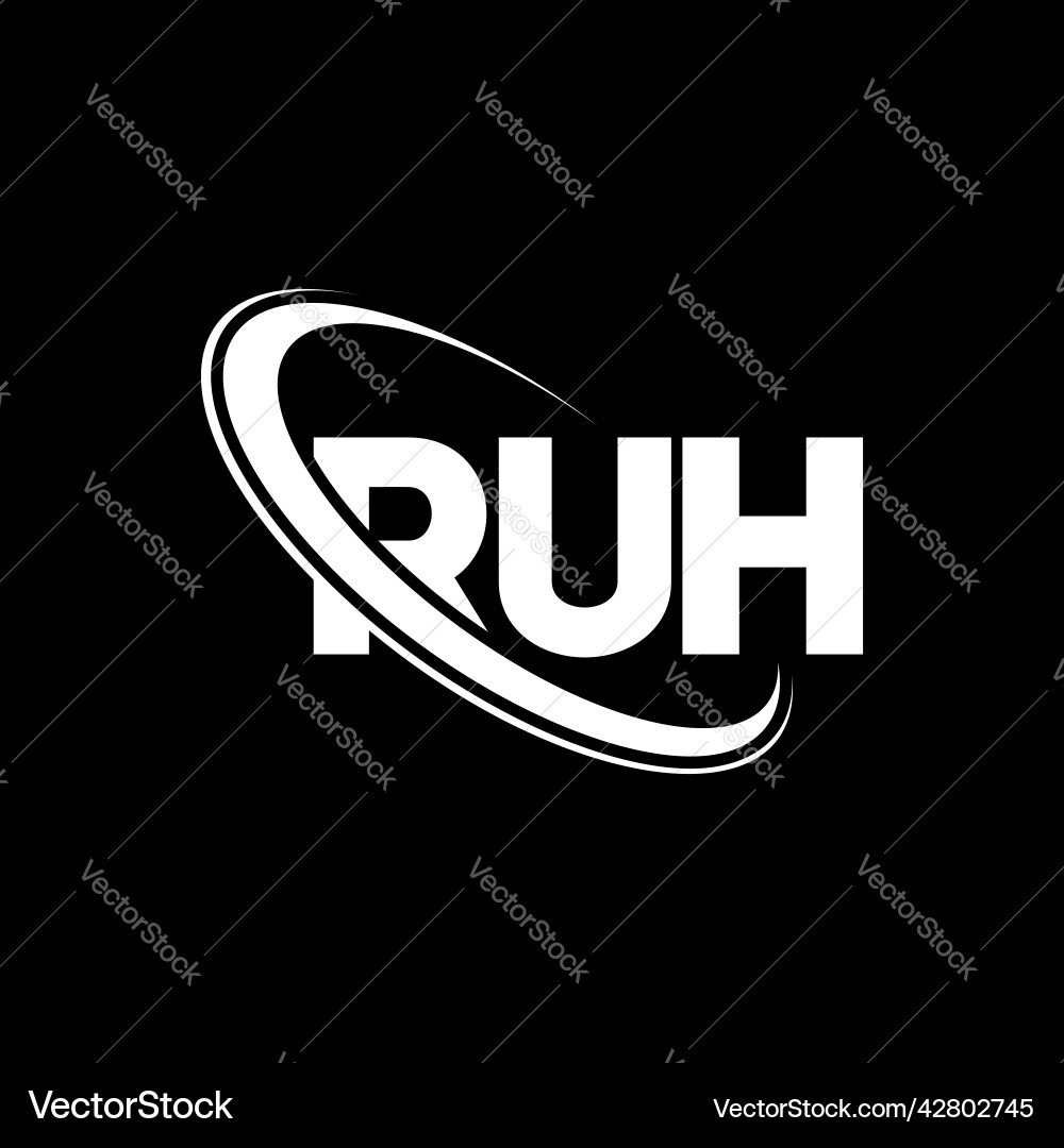 Ruh logo letter design Royalty Free Vector Image