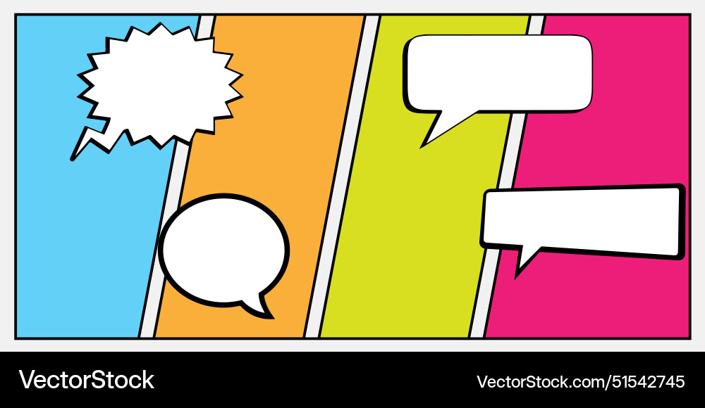Set of comic dialogue box Royalty Free Vector Image