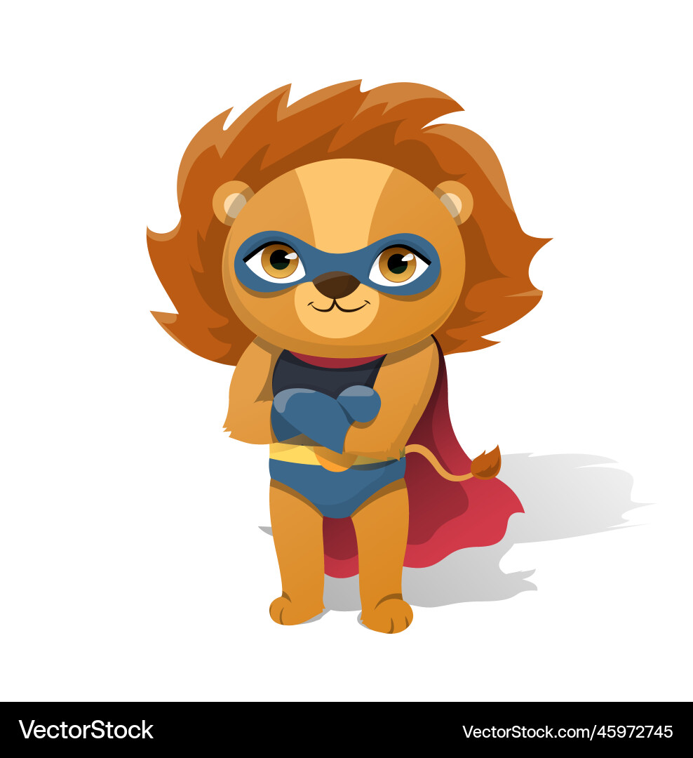 Superhero lion concept Royalty Free Vector Image