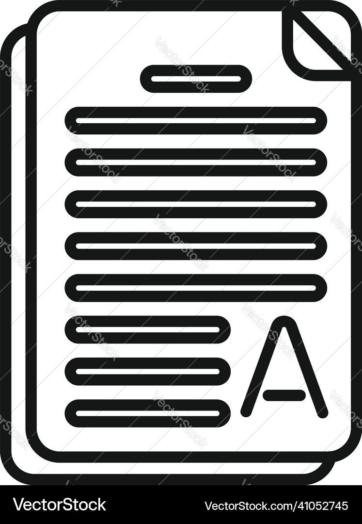 Thesis exam icon outline final study Royalty Free Vector Thesis exam icon outline final study Royalty Free Vector