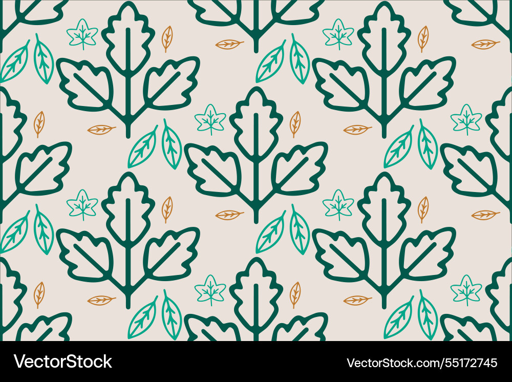 Twisting floral element vine seamless pattern Vector Image