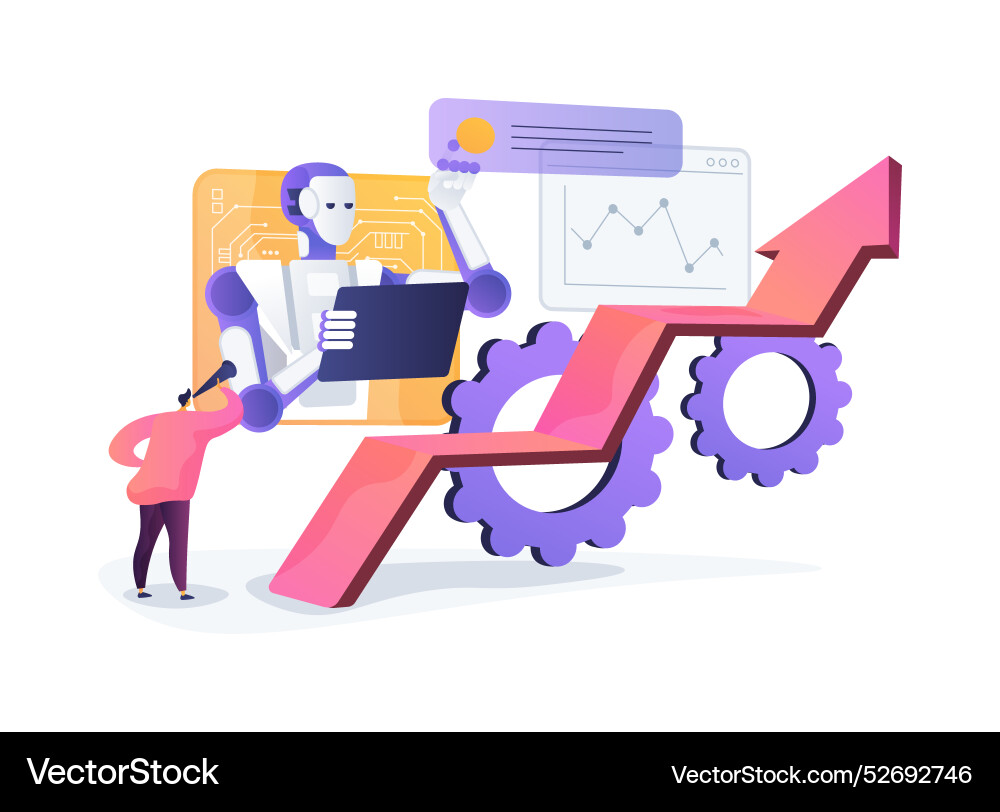Ai-supported career guidance abstract concept Vector Image