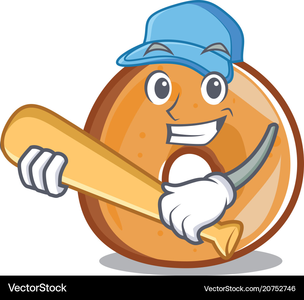 Baseball Bagel Characters Royalty Free Vector Image