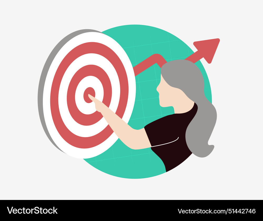 Business success - inspired and goal-oriented Vector Image