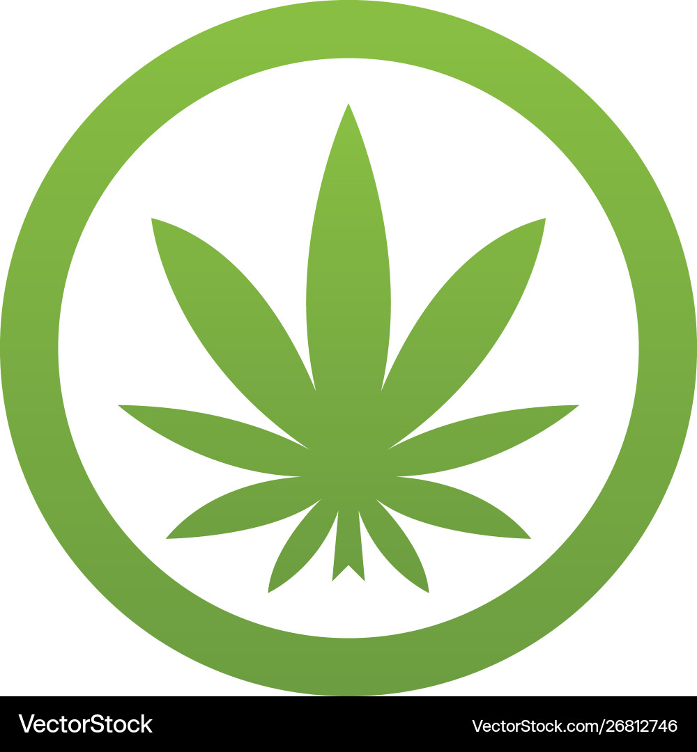 Cannabis Leaf Silhouette Royalty Free Vector Image