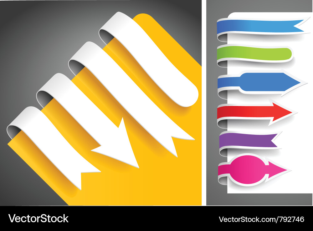 Colour bookmarks Royalty Free Vector Image - VectorStock