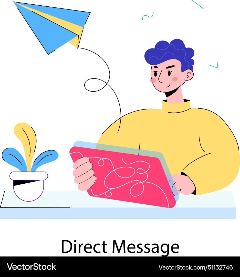 Direct message Royalty Free Vector Image - VectorStock