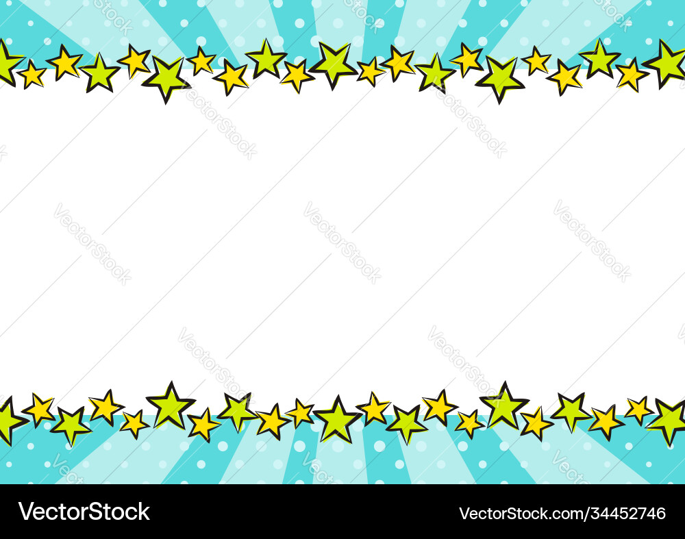 Festive bright rectangular frame from stars Vector Image