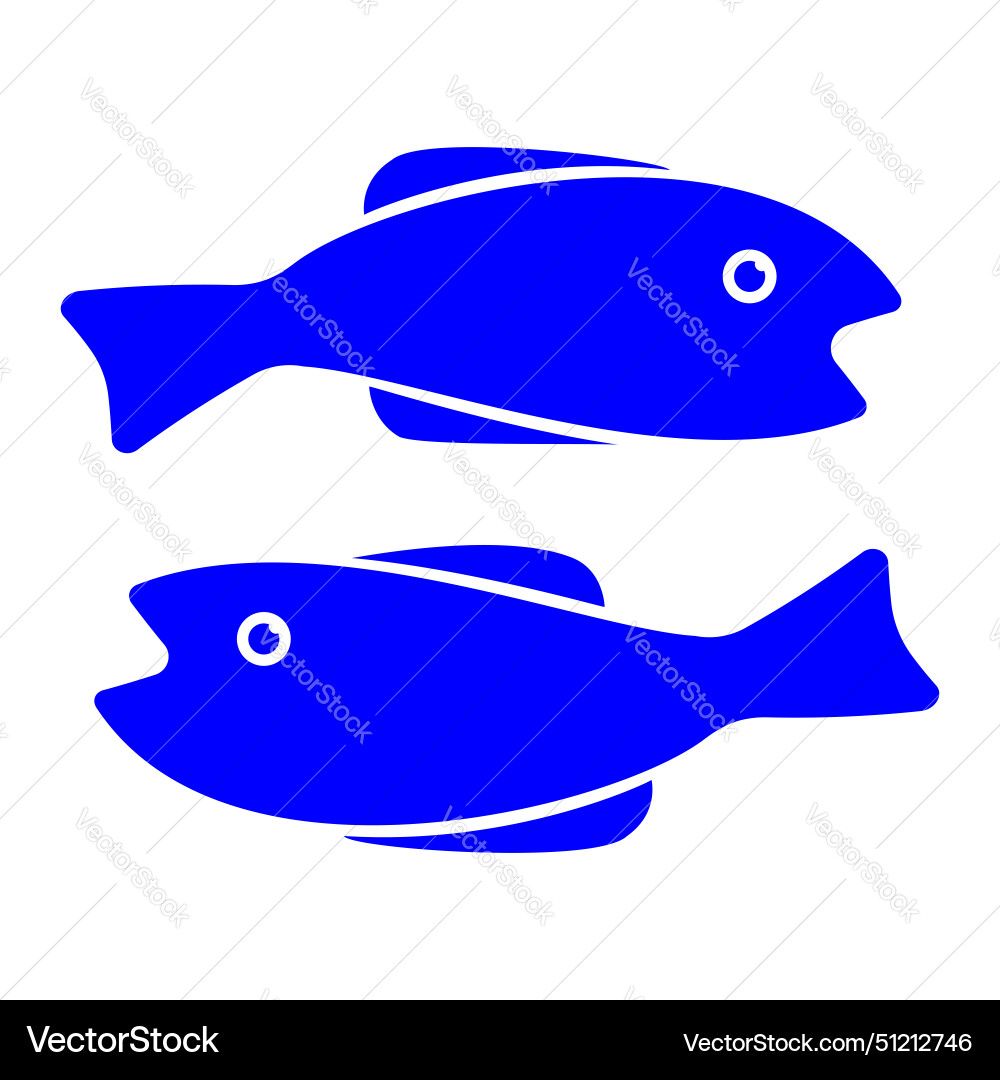 Fish or seafood simple icon symbol Royalty Free Vector Image