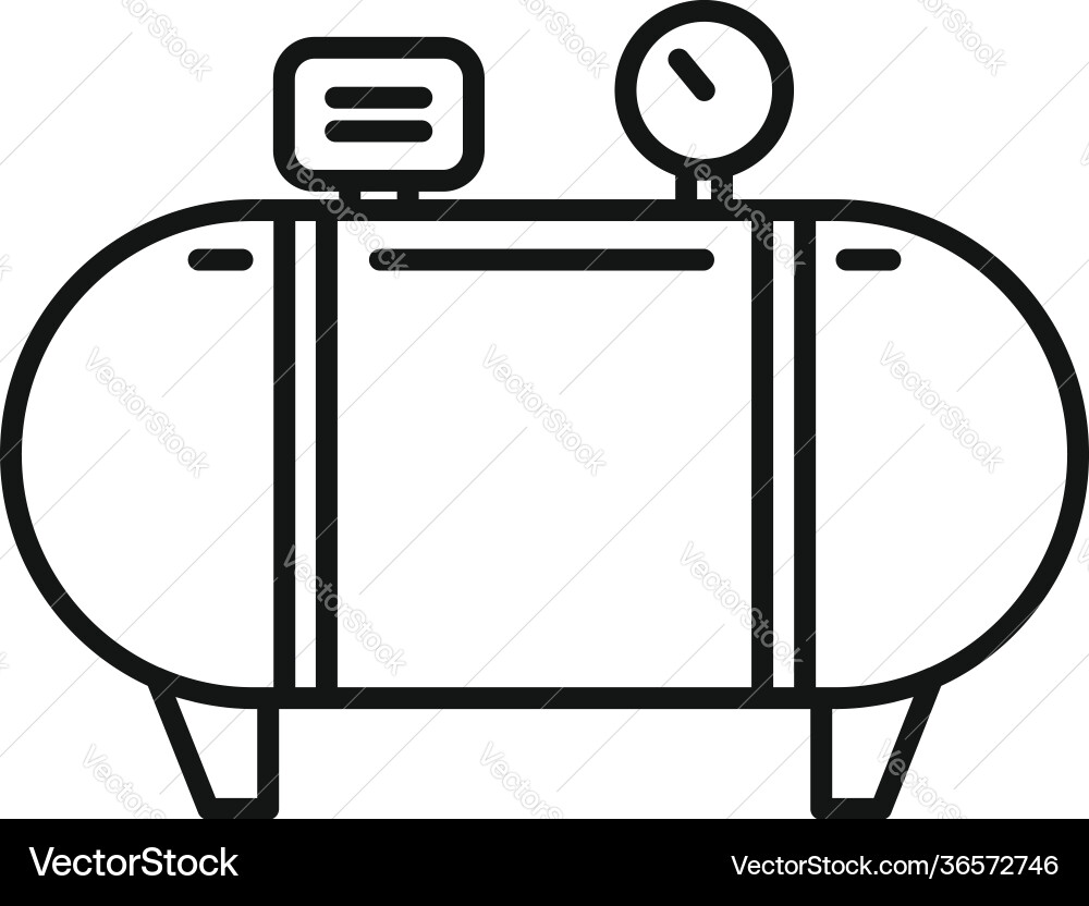 Instrument air compressor icon outline style Vector Image