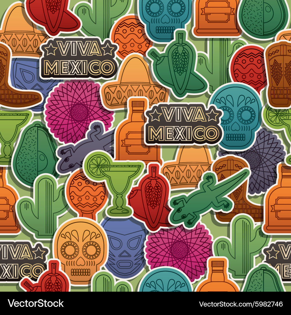 Mexican pattern Royalty Free Vector Image - VectorStock