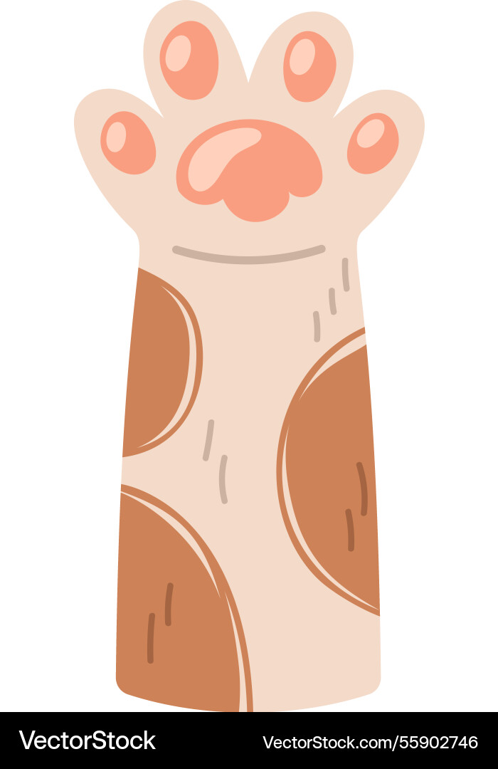 Pointing up cat paw design Royalty Free Vector Image